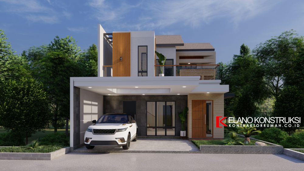 Desain Rumah Tropis Modern Bapak Paska Jakarta 9 X 15 M | ELANO KONSTRUKSI