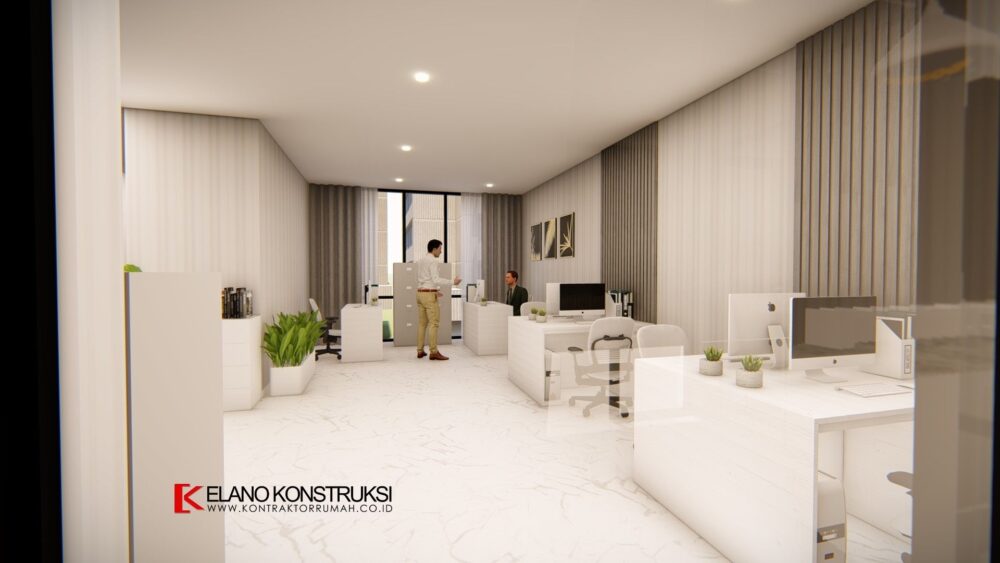 Desain Interior Kantor SCBD Jakarta Tema Minimalis Modern Ukuran 11 X ...