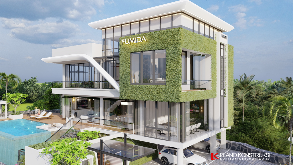 Desain Villa Minimalis Modern Bapak Aman Bogor 23,04 X 40,1 M | ELANO ...