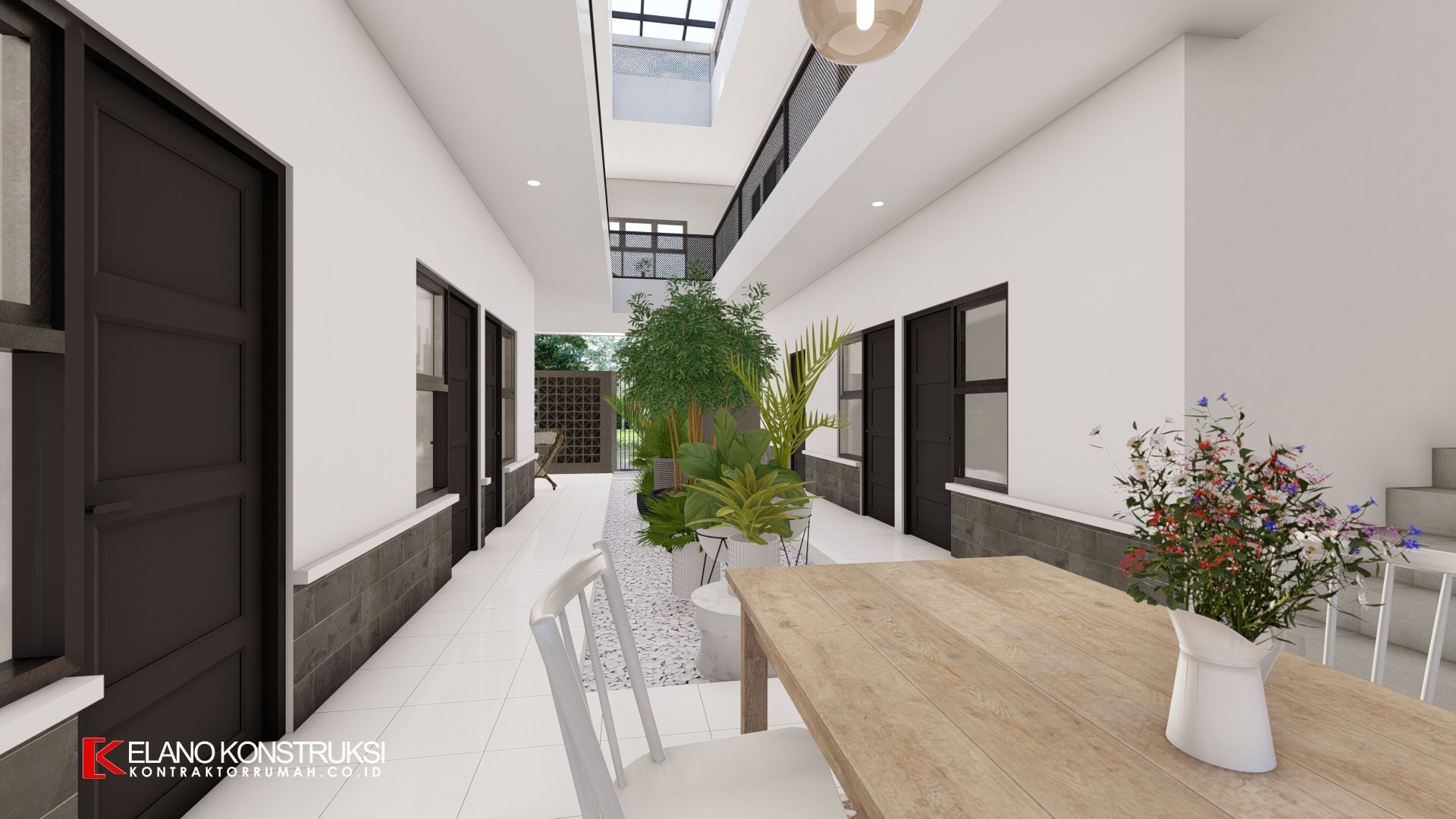 Desain Interior Kos Minimalis Modern Kosan Ibu Vina Bandung 12 X 15 M ...